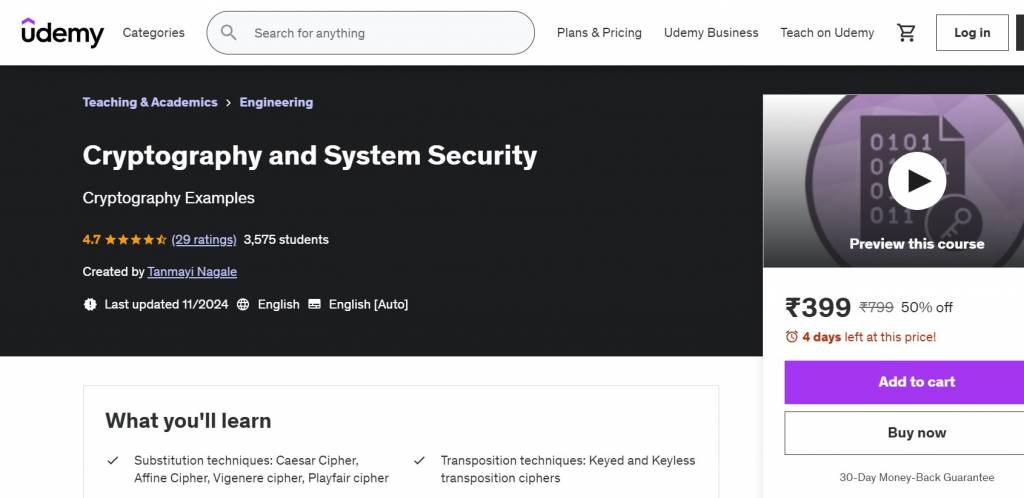 5 Cryptography Courses to Secure Sensitive Data for Security Engineers