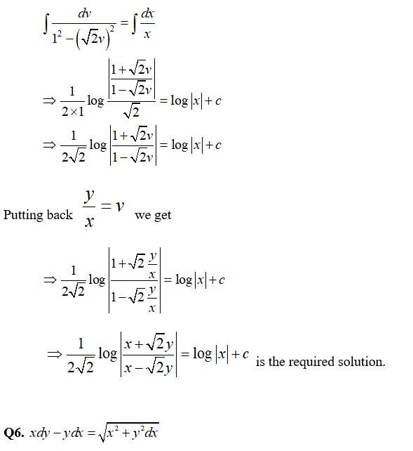 Differential Equations Class 12 NCERT Solutions: Download Solutions ...