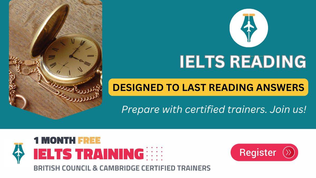 Answers for Designed to Last : IELTS Reading Practice Test