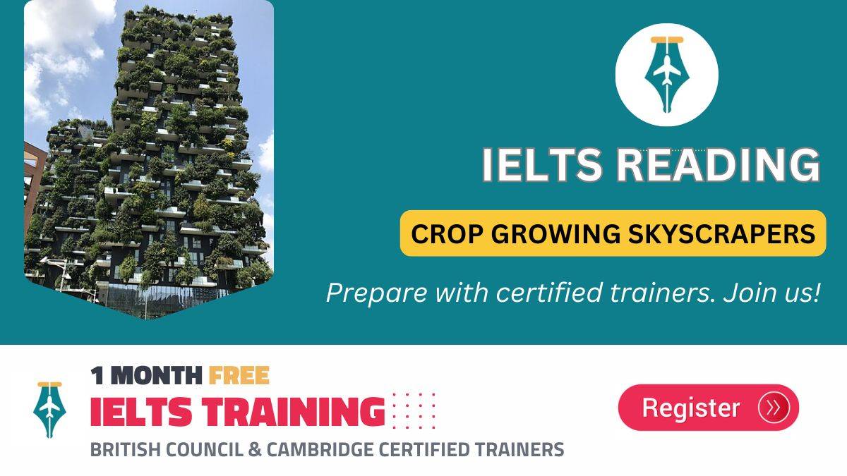 Crop Growing Skyscrapers Reading Answers : IELTS Reading Practice Test