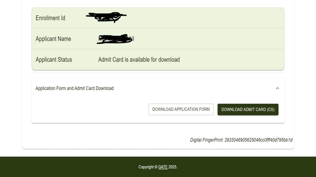 GATE 2025 Admit Card Live Updates - Hall Ticket Released, Check Link ...