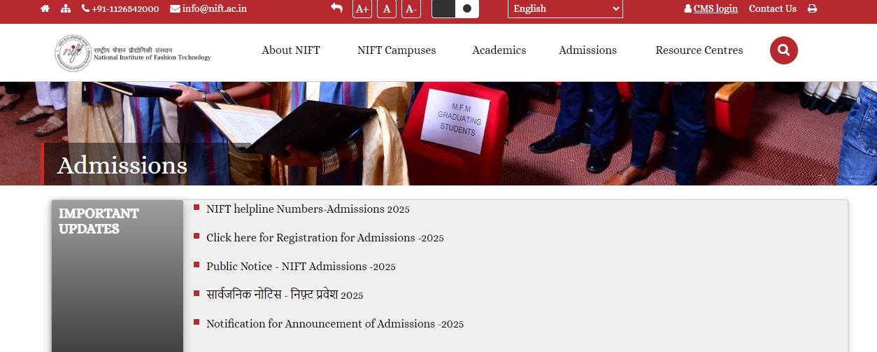 NIFT Exam Registration 2025 with Late Fee (Closing Soon): Apply Online ...