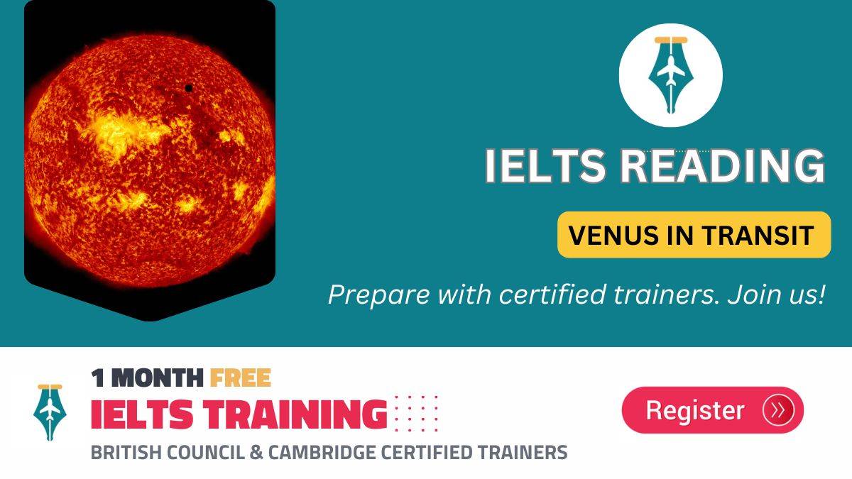 Venus in Transit Reading Answers: IELTS Reading Practice Test