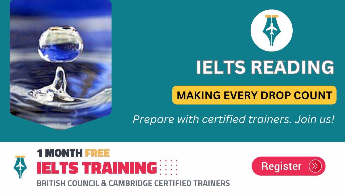 Making Every Drop Count Reading Answers: IELTS Reading Test