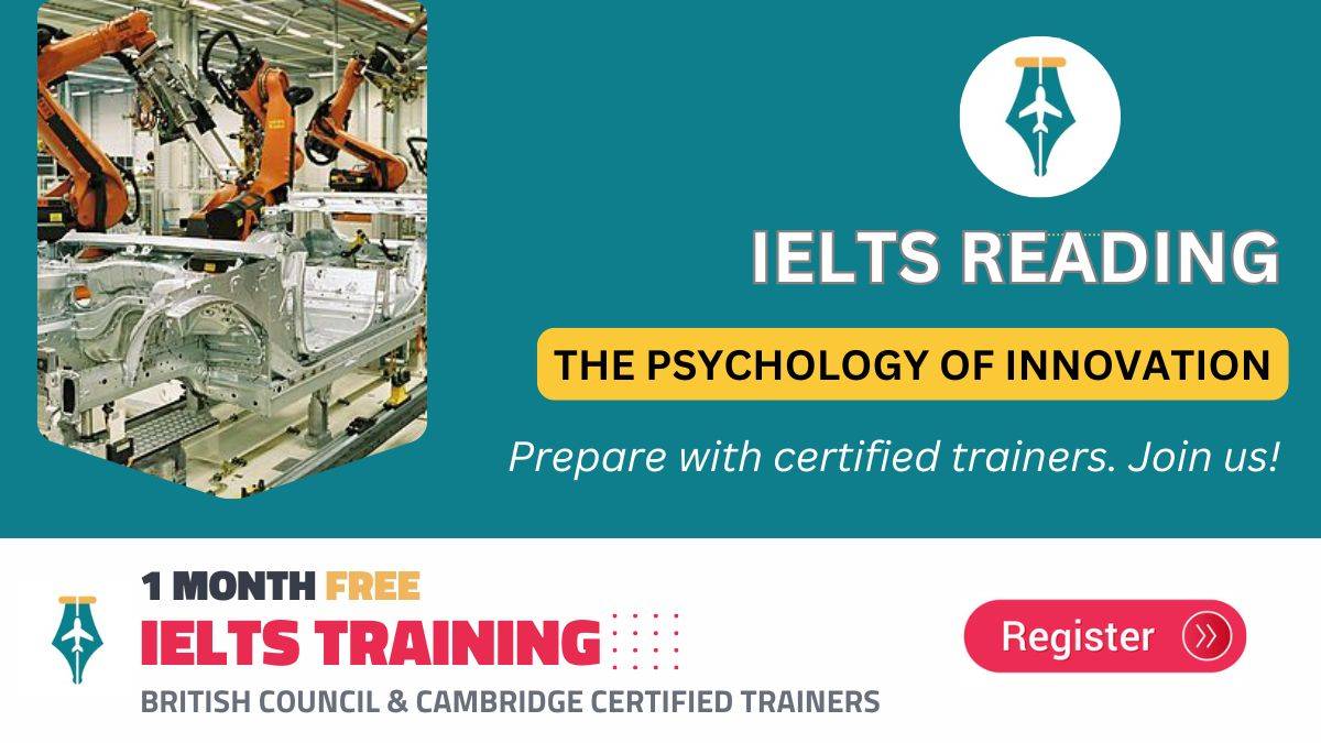 The Psychology of Innovation IELTS Reading Answers