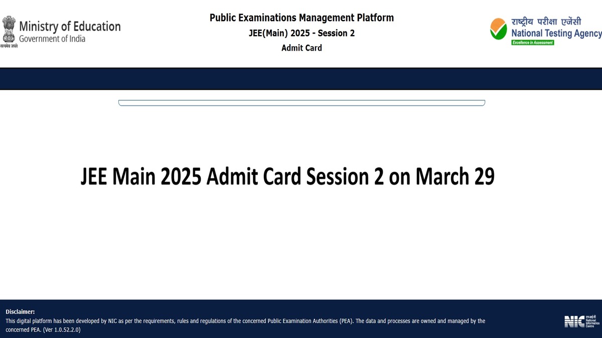 JEE Main 2025 Admit Card Session 2 releasing tomorrow; check link and steps to download