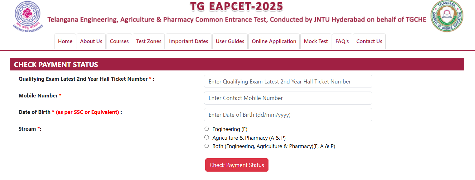 TS EAMCET 2025 Application Form Live Updates: Documents Required, Fee ...