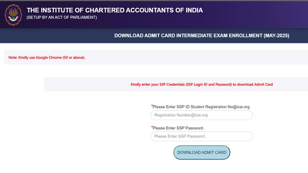 CA Intermediate Admit Card 2025: Check Date and Download Hall Ticket of ...
