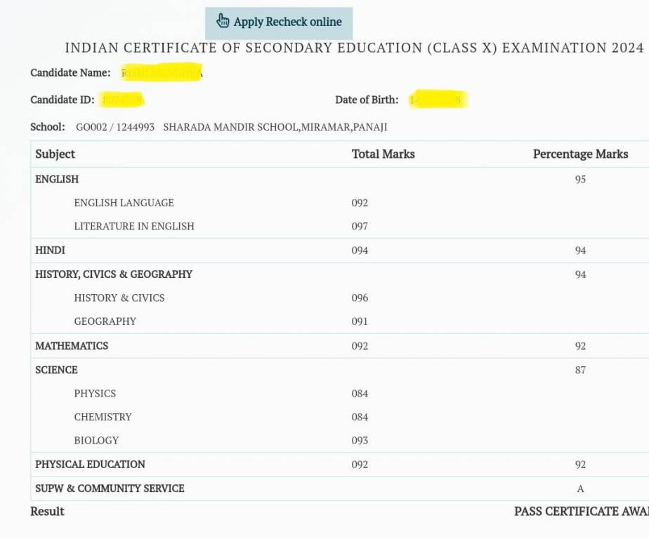 ICSE Result 2025 OUT @cisce.org; Live Updates on ICSE 10th, ISC 12th ...