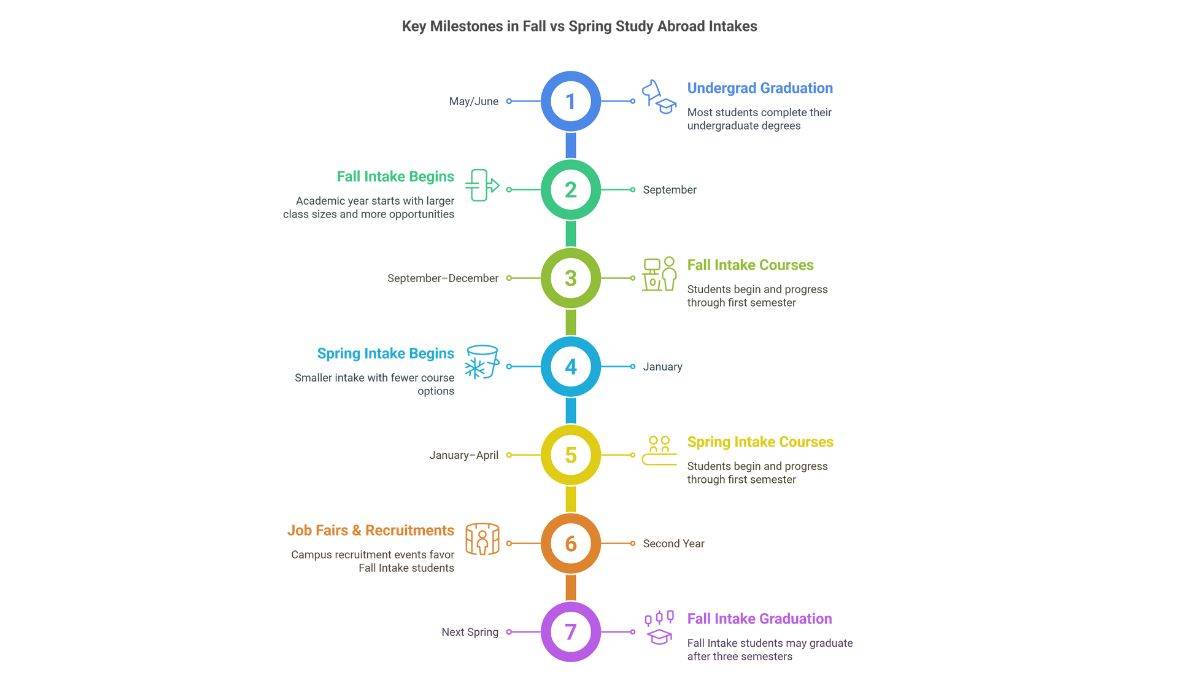 Fall vs Spring Intake: Which Intake is Best for Studying Abroad?