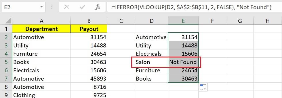 IFERROR in Excel