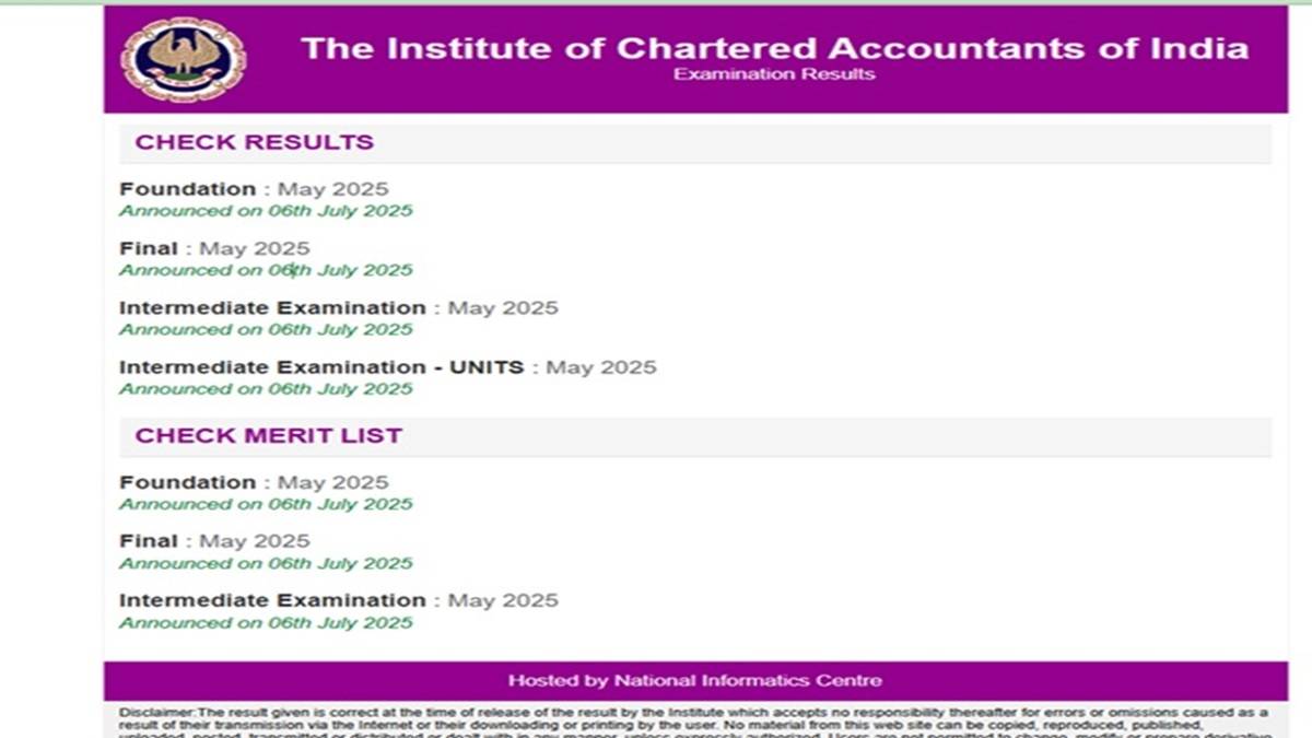 CA Final Result 2025 OUT: Download Scorecard & Rank List @icai.nic.in ...