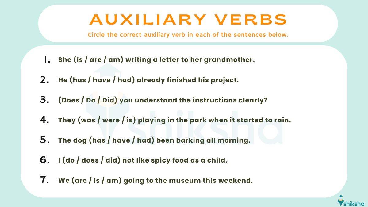 Auxiliary and Modal Verbs: Definition, Examples, Use & Worksheet with Answers
