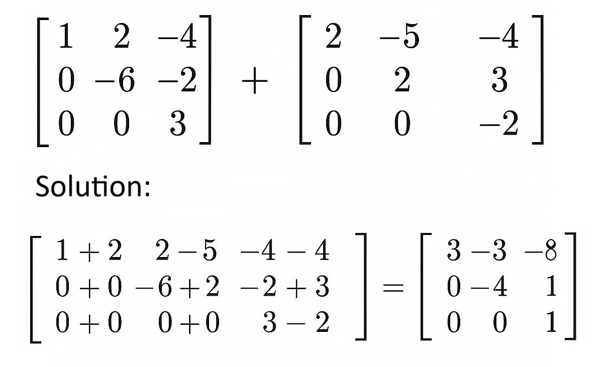 Upper Triangular Matrix Example, Questions, Differences