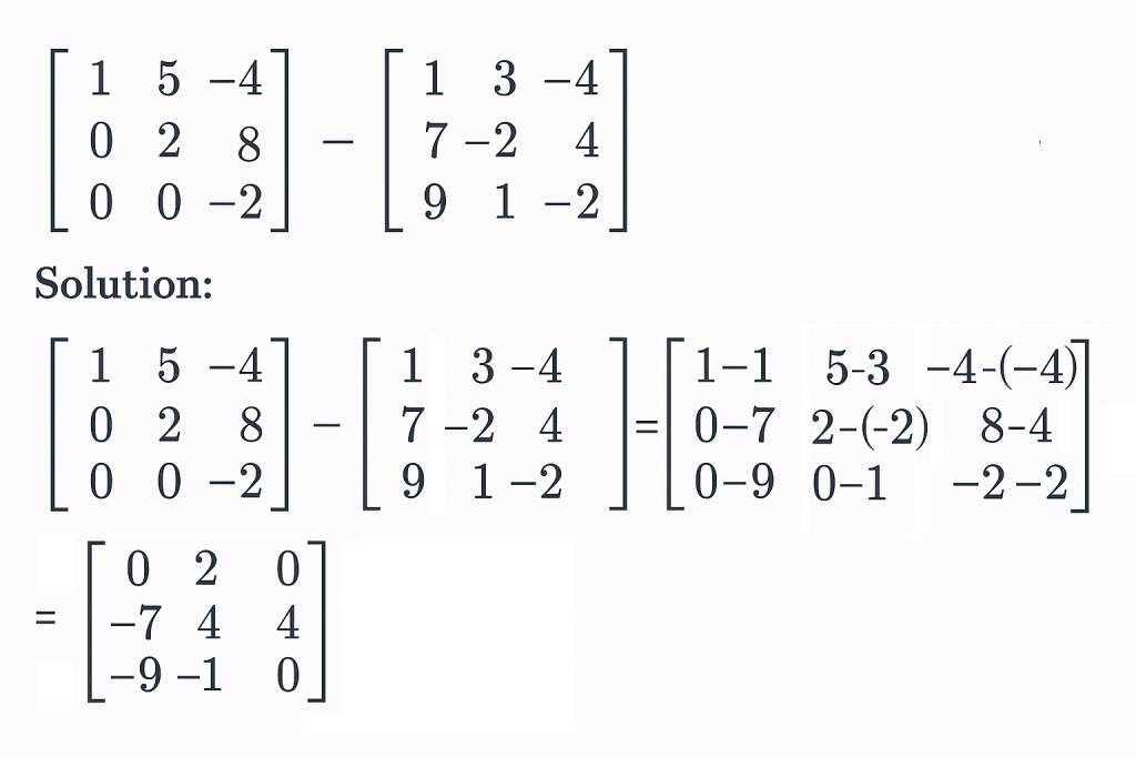 Upper Triangular Matrix Example, Questions, Differences