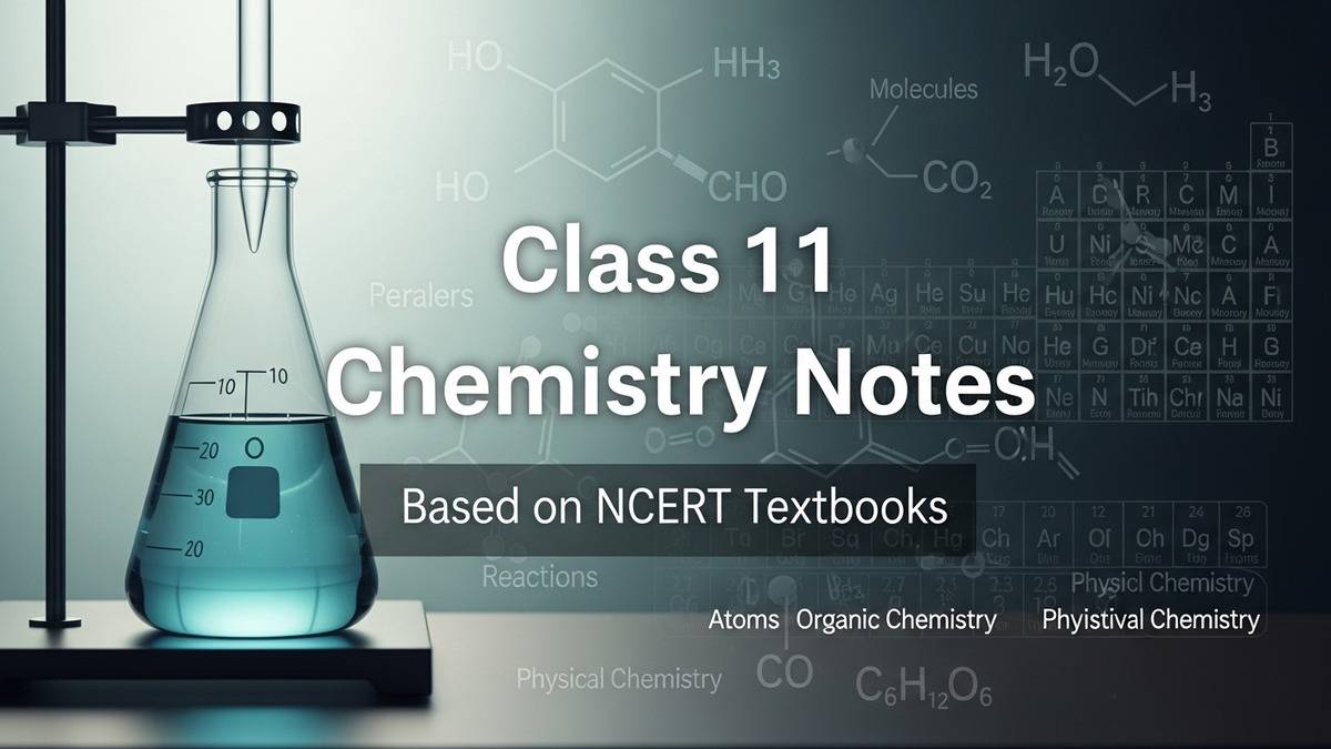 Class 11 Chemistry NCERT Notes: Chapter & Topic-wise Revision PDF