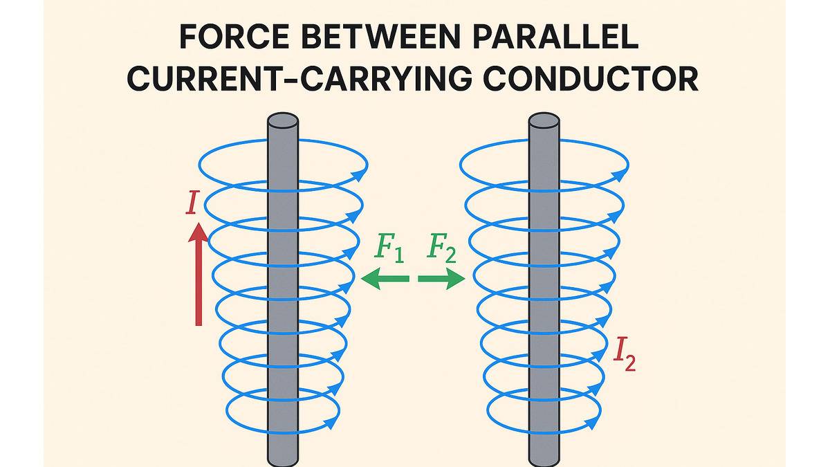 Force Between Two Parallel Current Carrying Conductor: Magnetic Force, Derivation, Formula, and more