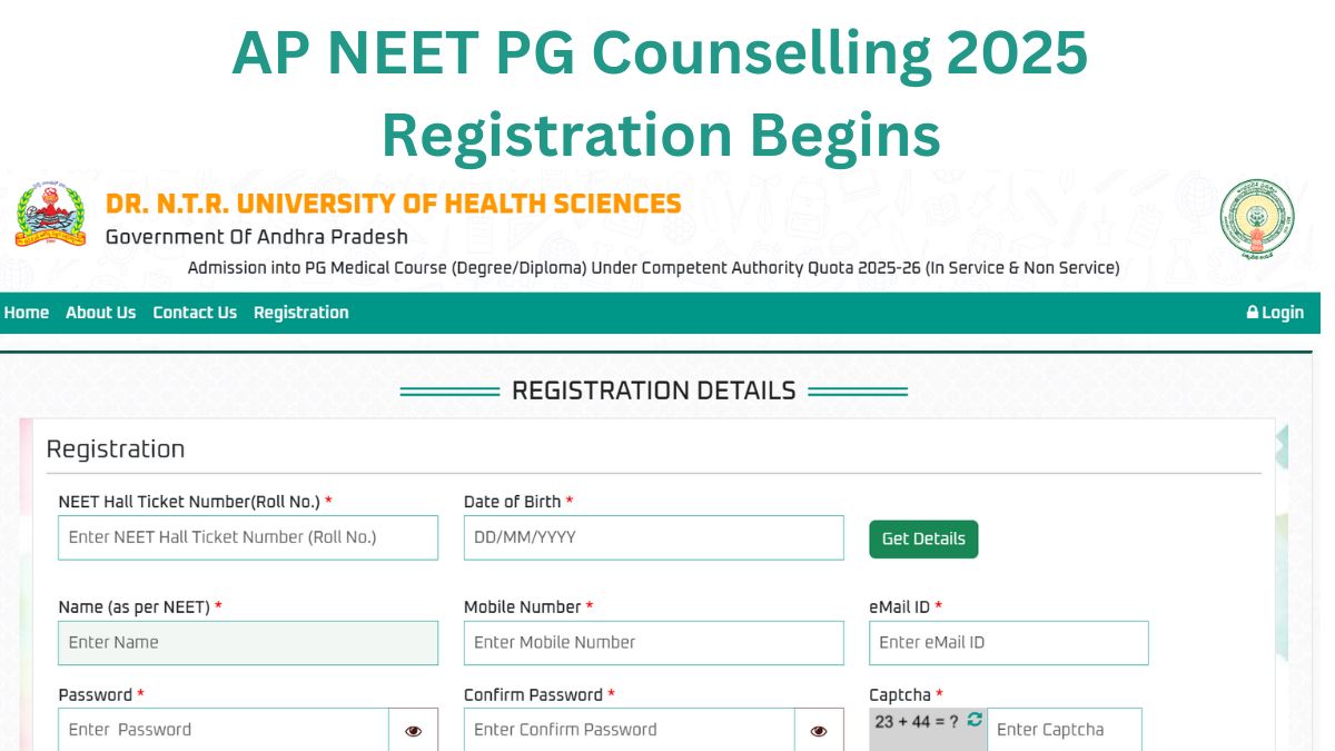 AP NEET PG Counselling Registration 2025 Begins at drntr.uhsap.in; Get Direct Link to Apply, Documen