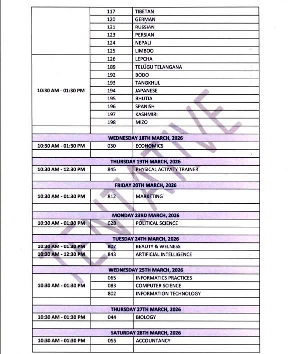 CBSE Date Sheet 2026 Class 10th, 12th (OUT): Download Phase 1 & 2 CBSE ...