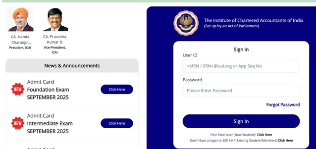ICAI CA Admit Card Jan 2026 Download Link LIVE- CA Foundation, Inter ...