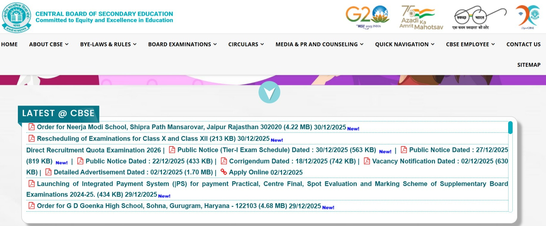 CBSE Exam Dates 2026 Revised Live Updates; Download CBSE Class 10th ...