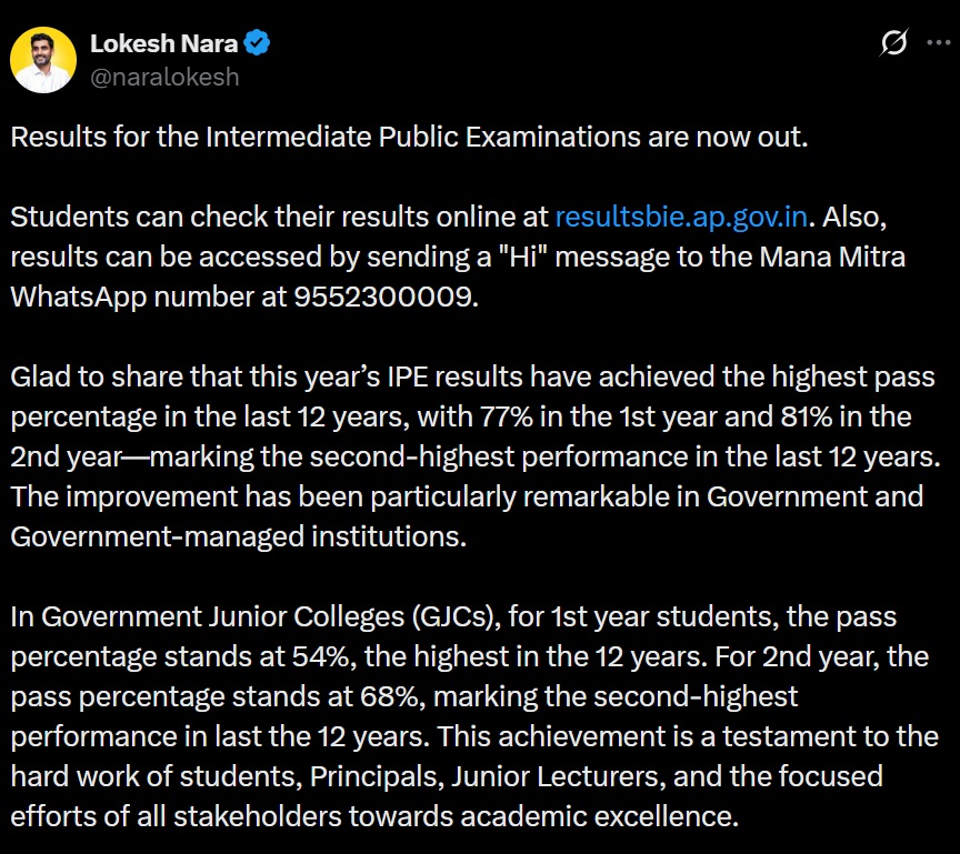 AP Inter Results 2026 (OUT) @bie.ap.gov.in LIVE: Check BIEAP ...