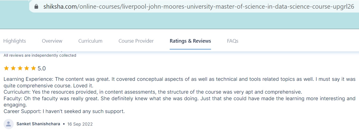 Review of MSc in Data Science from Liverpool University on upGrad ...
